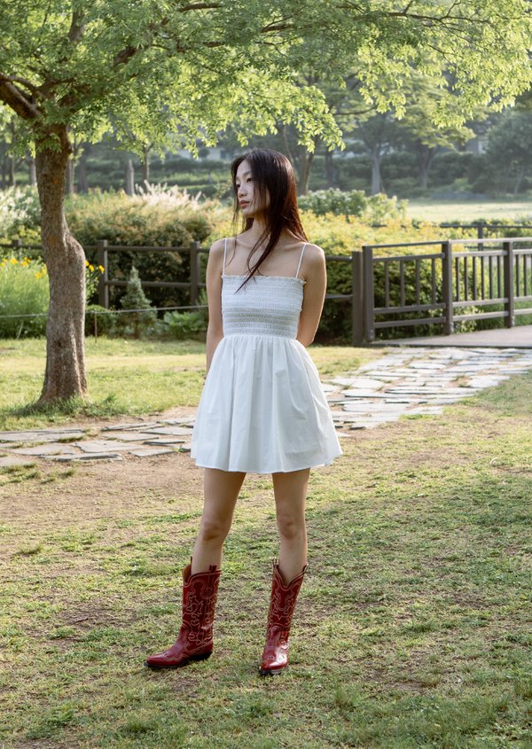 Joanne Mini Dress - White | Caramel Monster