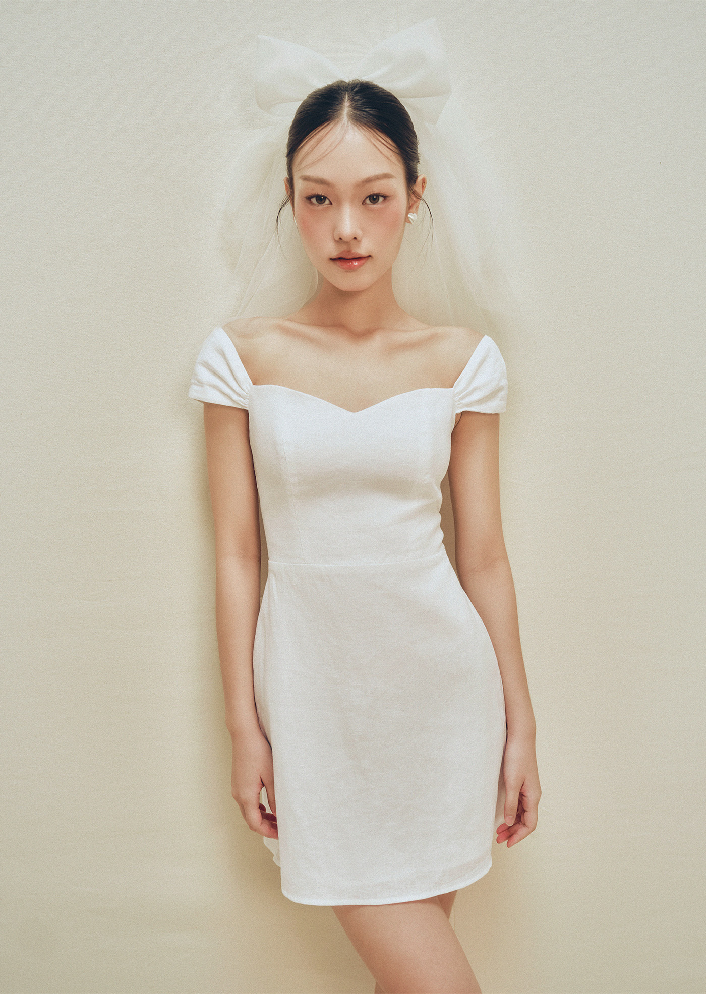 Joanne Mini Dress - White | Caramel Monster