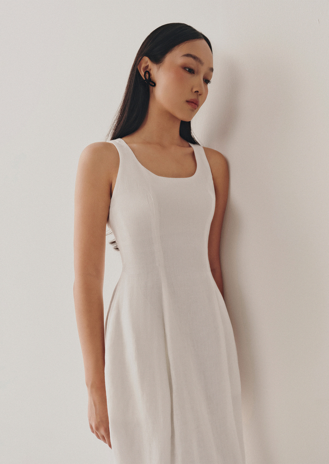 Stanley Midi Dress - White | Caramel Monster