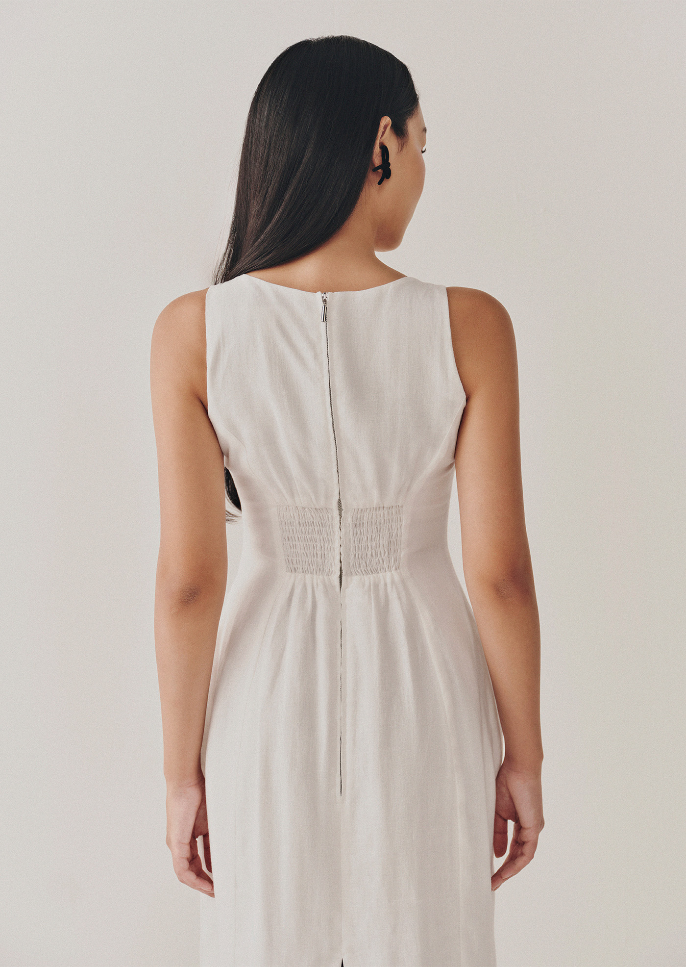 Stanley Midi Dress - White | Caramel Monster