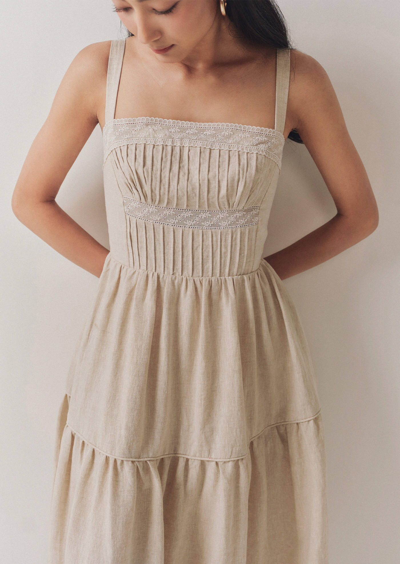 Sybil Midaxi Dress - Sand | Caramel Monster