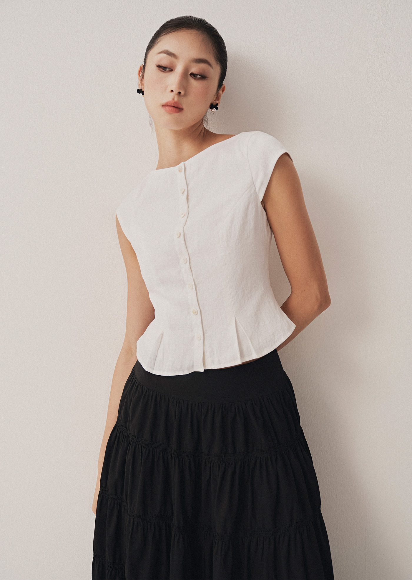 Nolie Top - White | Caramel Monster