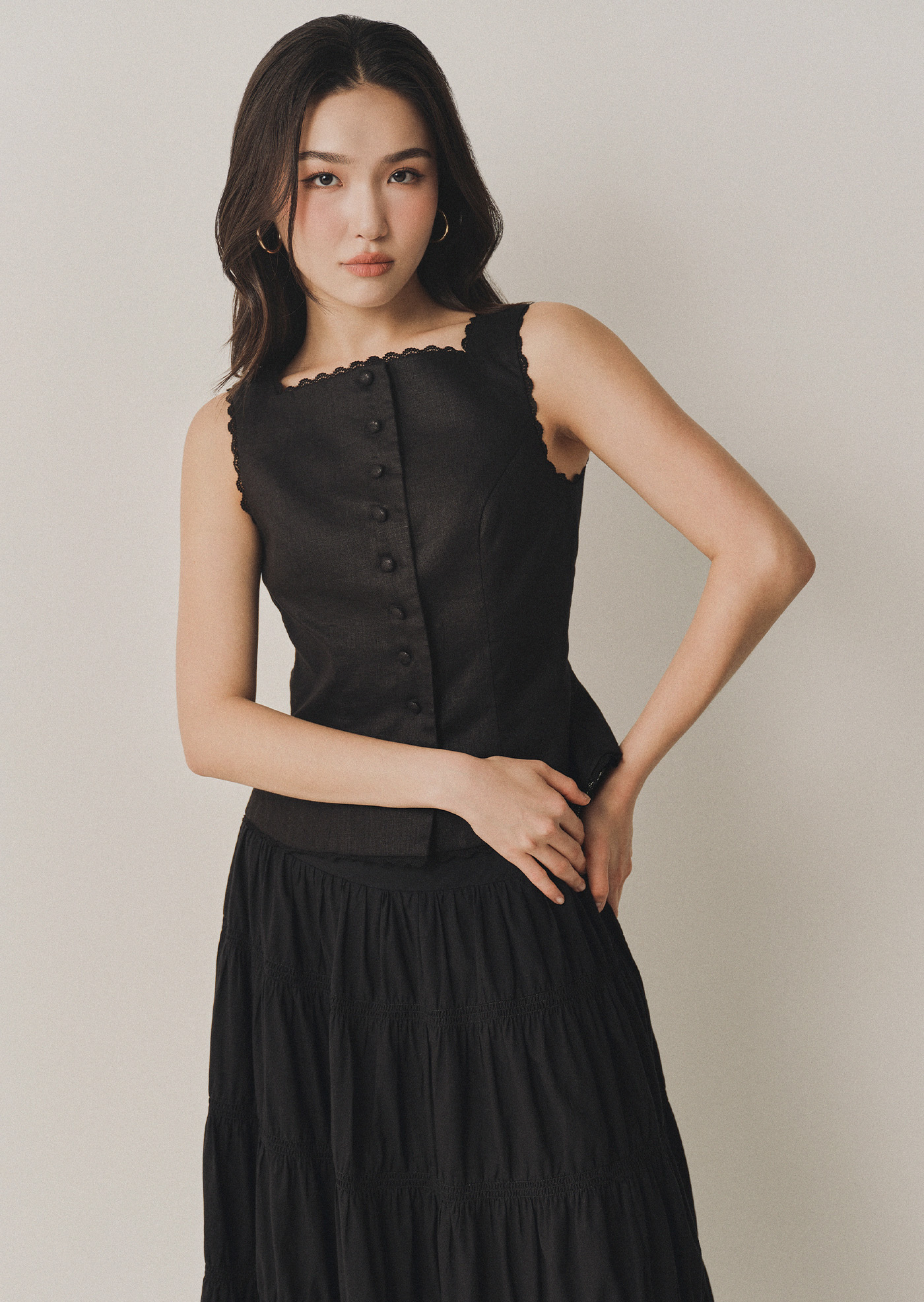 Perri Top - Black | Caramel Monster