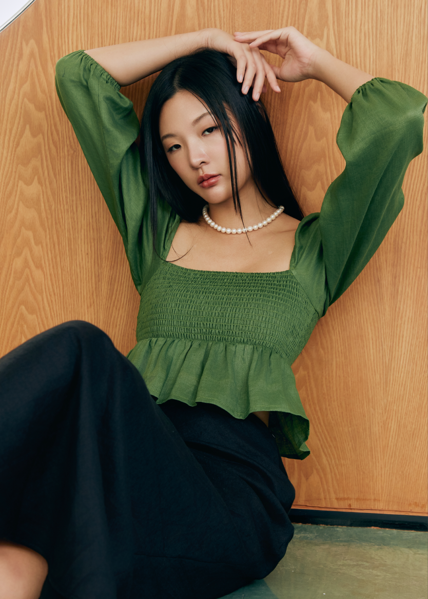 Faith Top - Clover Green | Caramel Monster