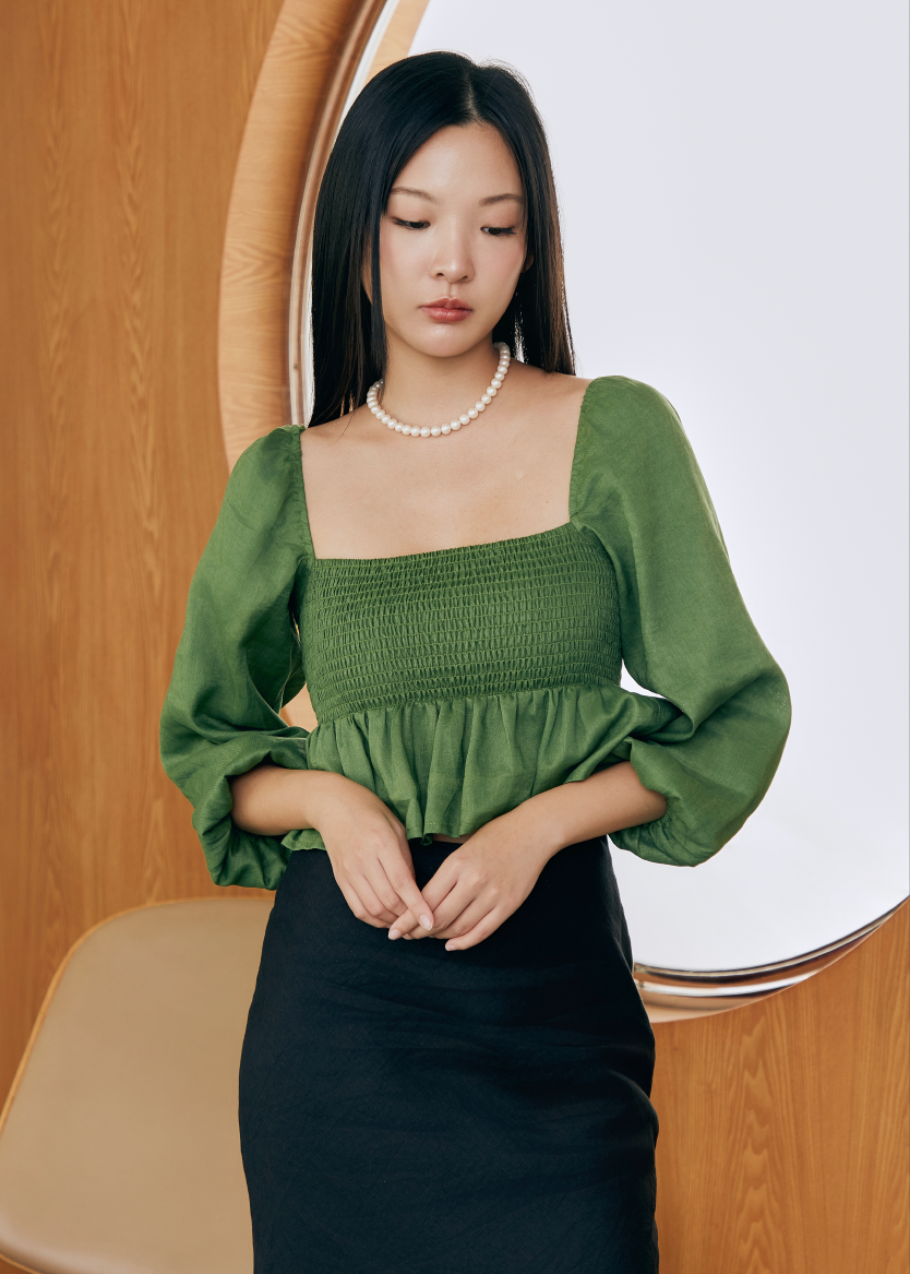 Faith Top - Clover Green | Caramel Monster