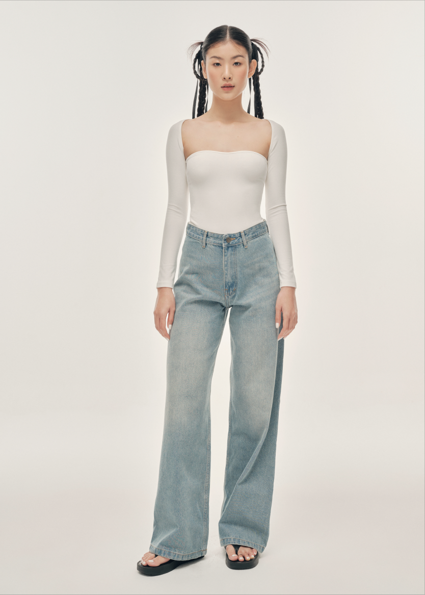 Ted Straight Jeans - Washed Blue | Caramel Monster