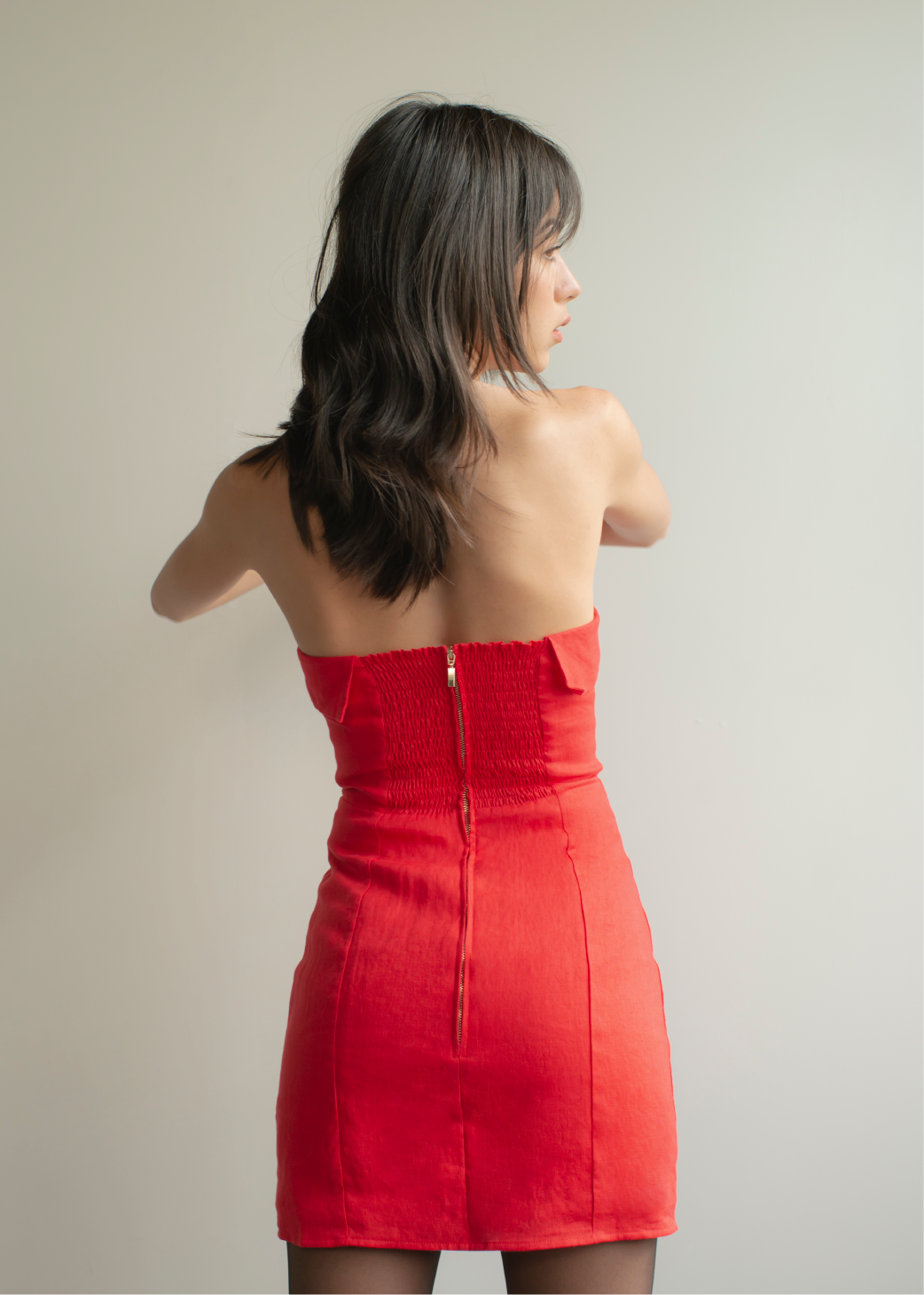 Audrey Mini Dress - Red | Caramel Monster